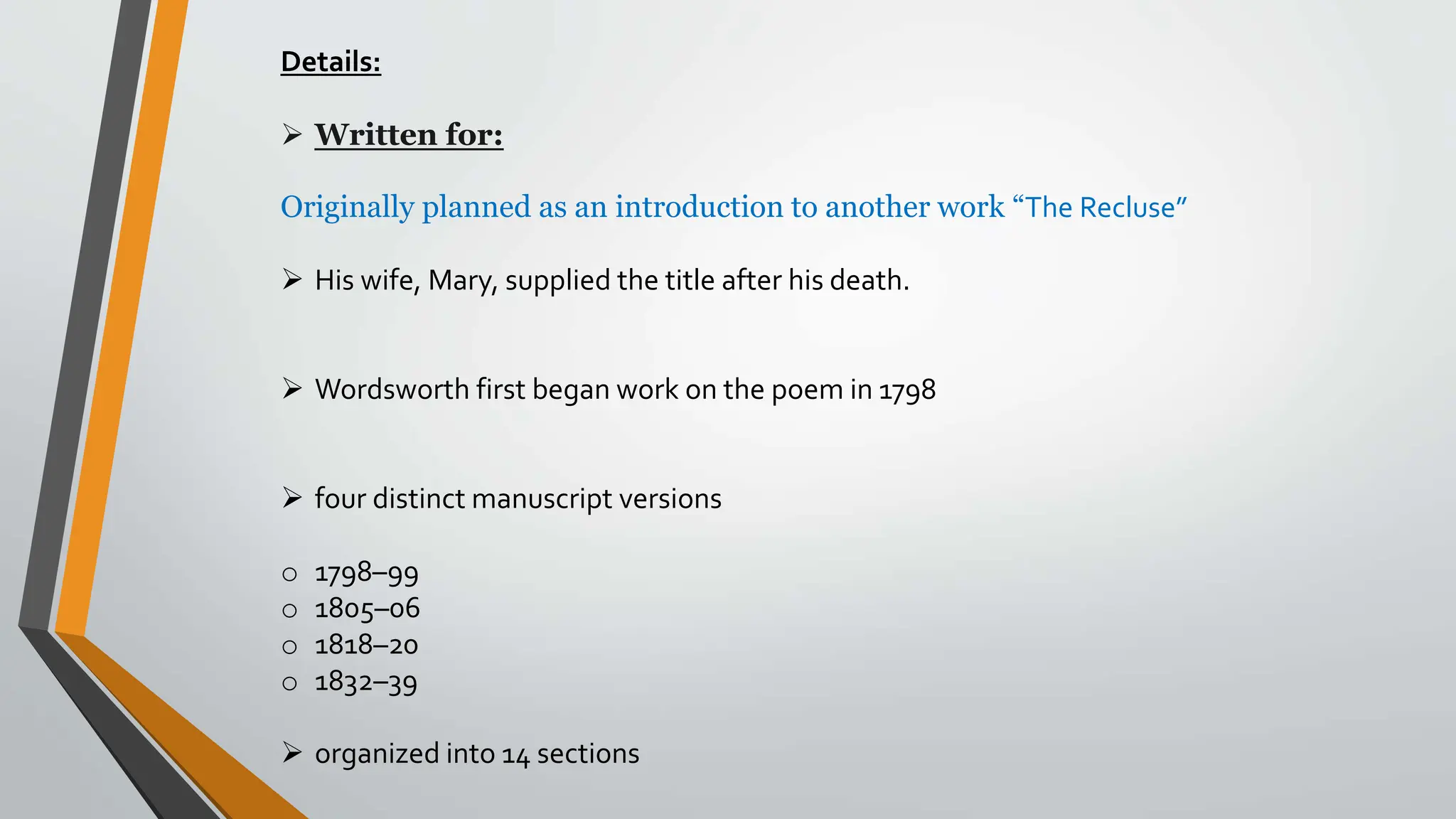 The Prelude poem by William Wordsworth 1 | PPTX