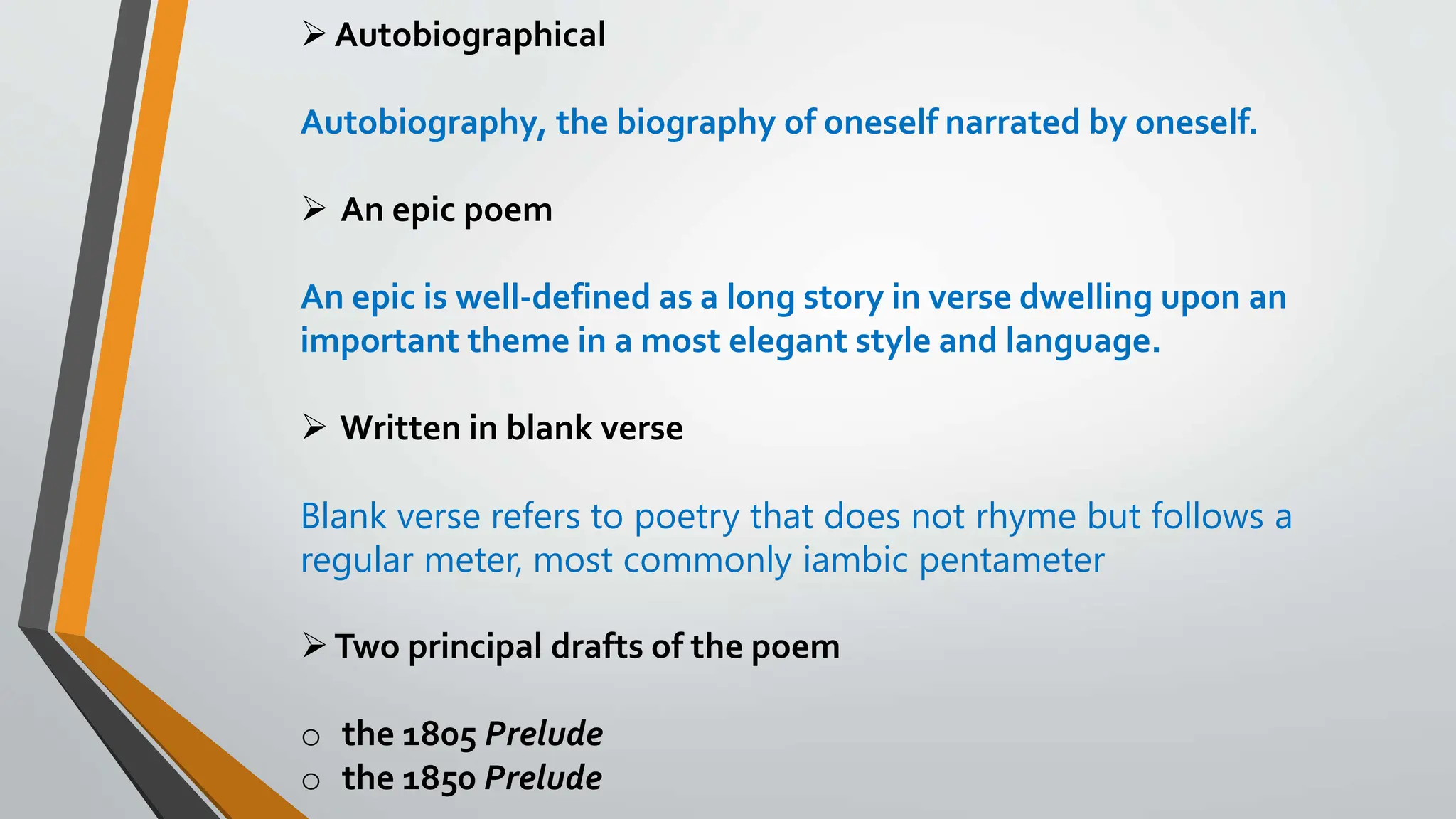 The Prelude poem by William Wordsworth 1 | PPTX