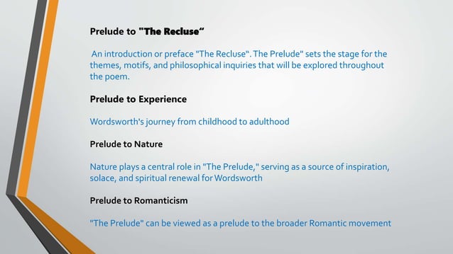 The Prelude poem by William Wordsworth 1 | PPT
