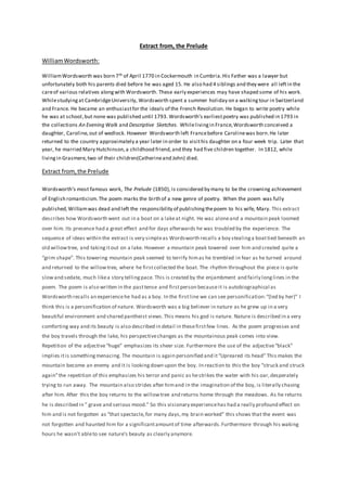 The Prelude - William Wordsworth | DOCX