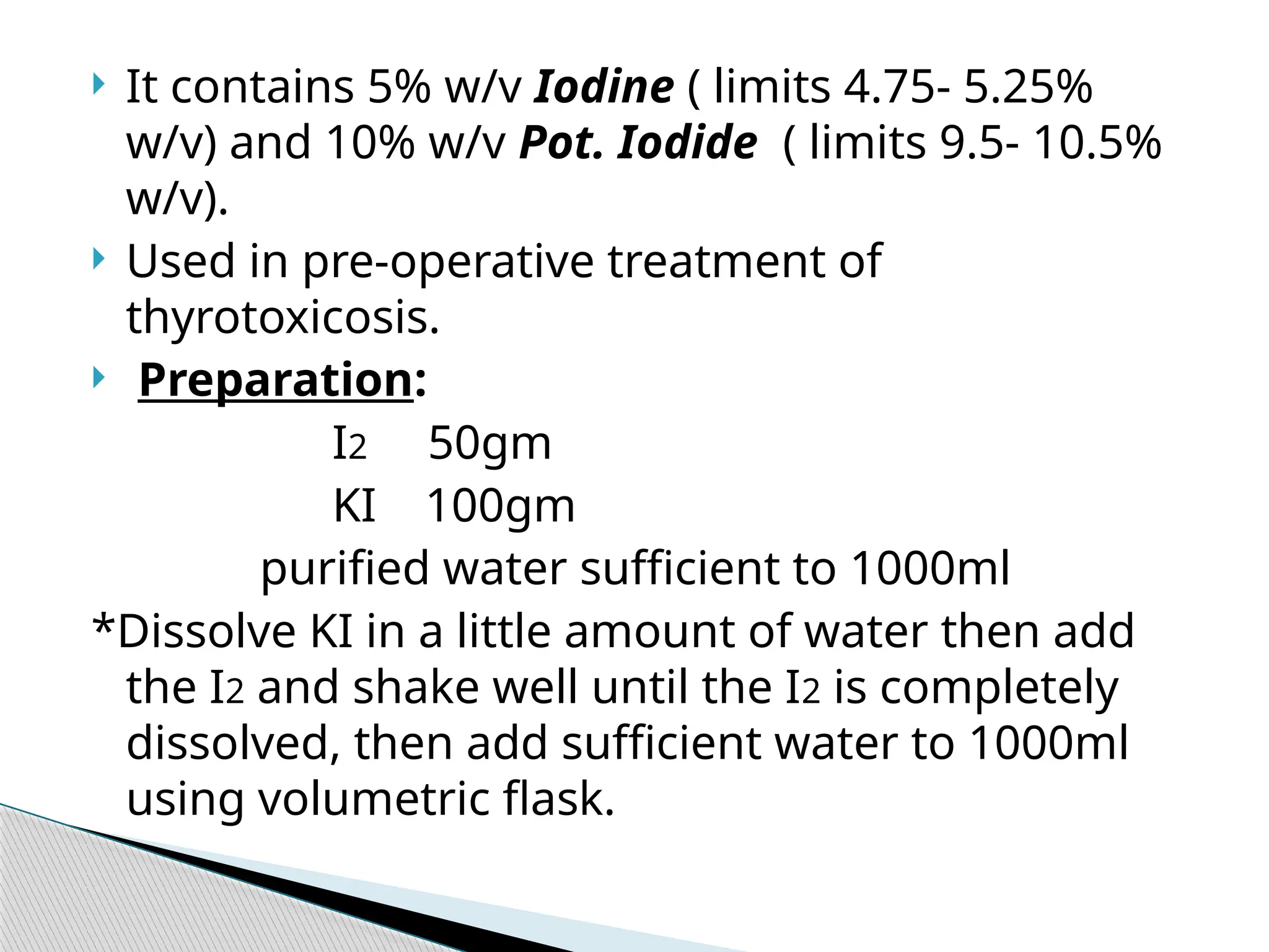 The preparation and assay of Aqueous Iodine Solution.pptx