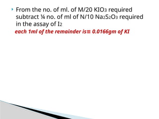 The preparation and assay of Aqueous Iodine Solution.pptx