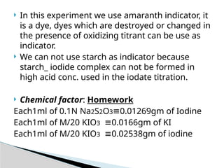 The preparation and assay of Aqueous Iodine Solution.pptx