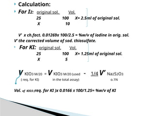 The preparation and assay of Aqueous Iodine Solution.pptx