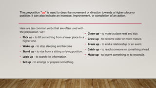 General English The preposition up and for.pptx