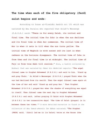 The prequisites of salat www.scmuslim.com
