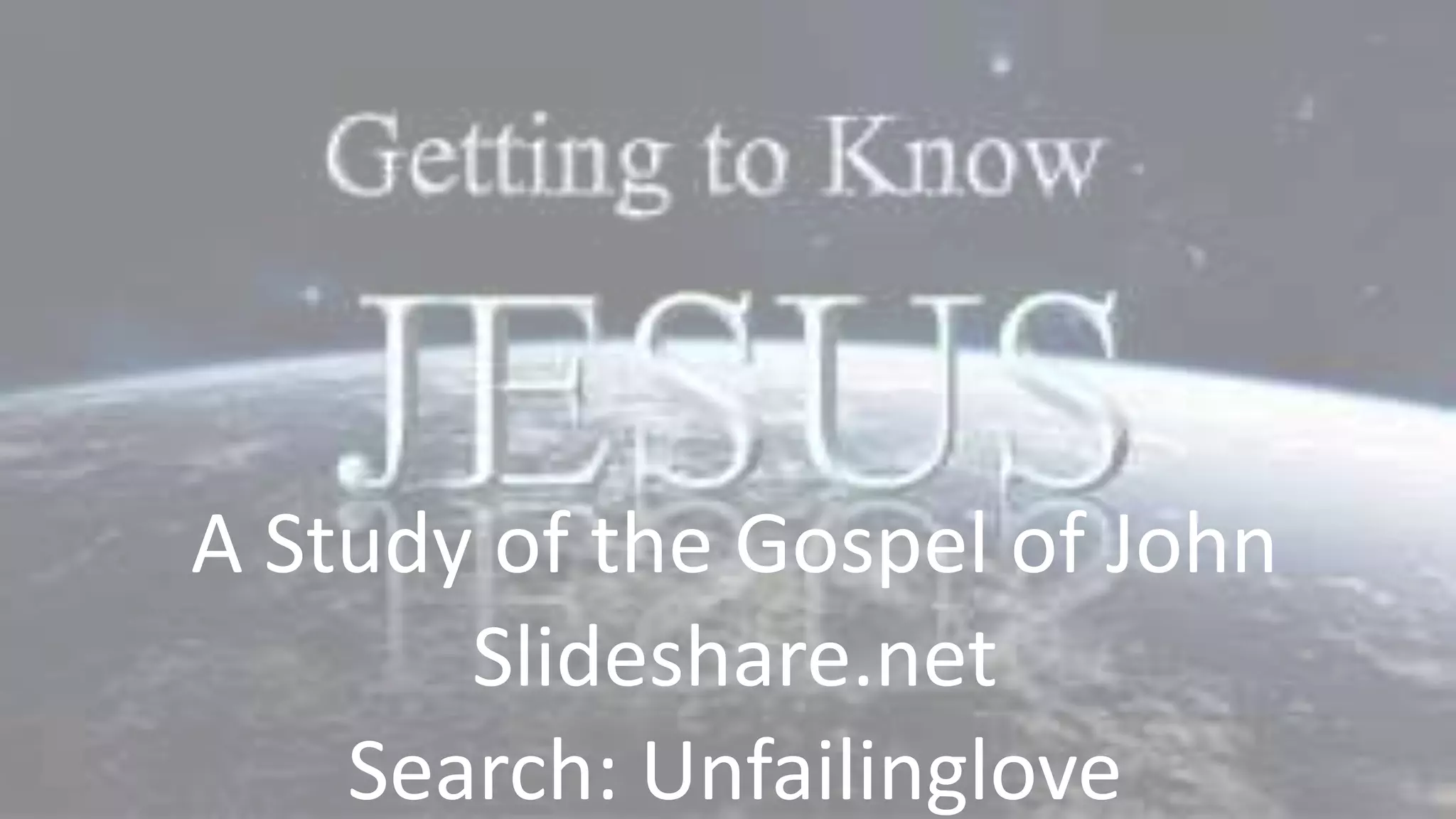 Getting to Know Jesus The prerogative of the savior | PPT