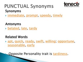 PUNCTUALITY AND TIME | PPTX | Sleep Disorders | Diseases and Conditions