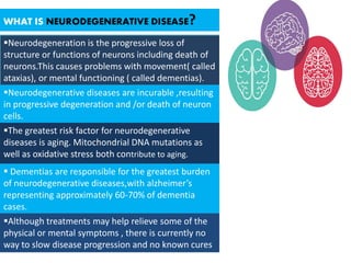 NEURODEGENERATIVE DISORDERS. | PPTX