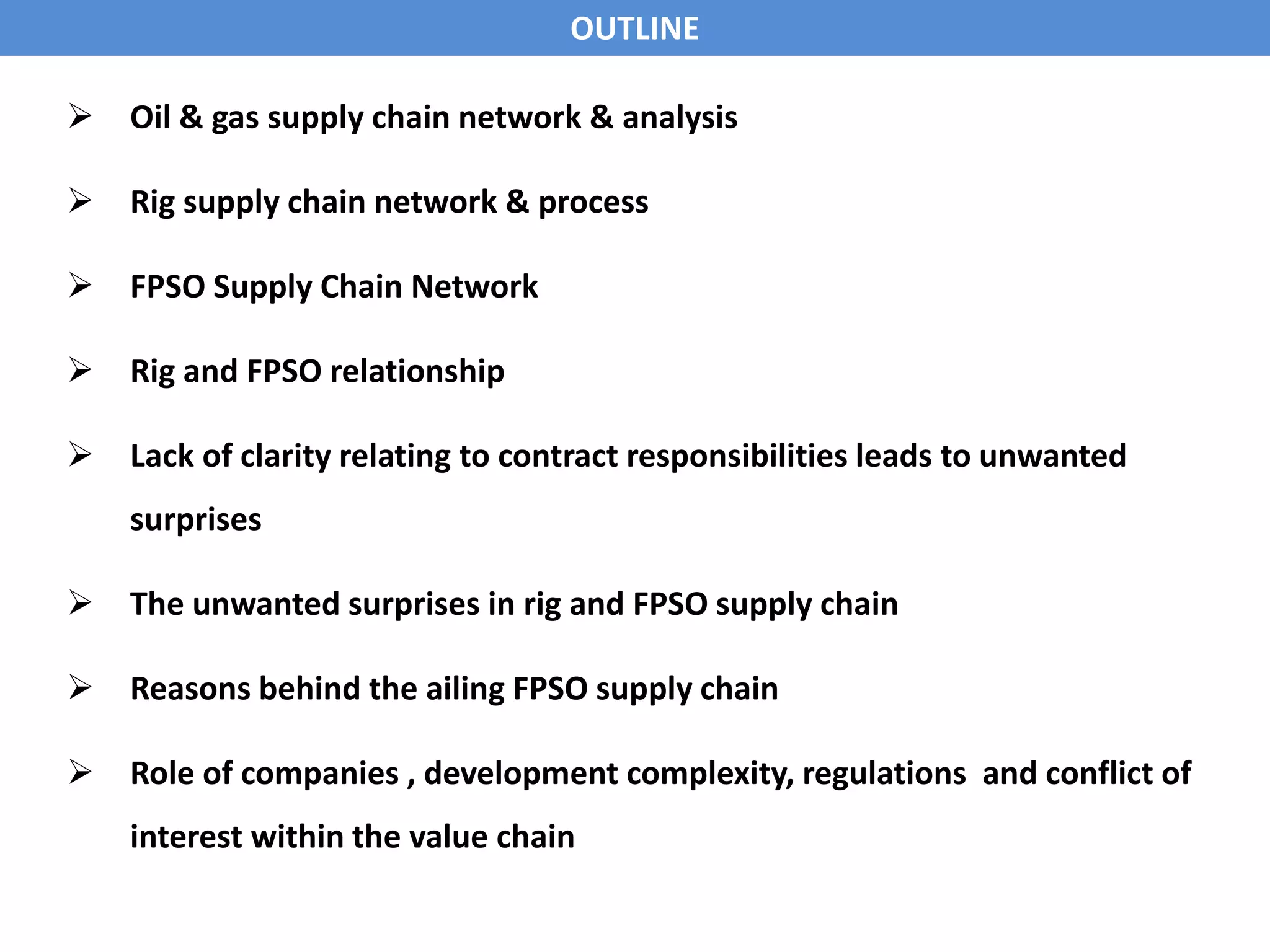 Supply chain management of rig & fpso- floating production,storage and ...