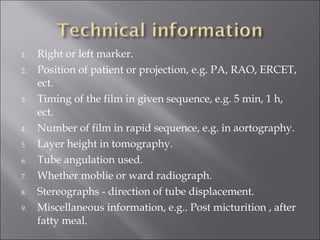 The presentation of radiograph | PPT