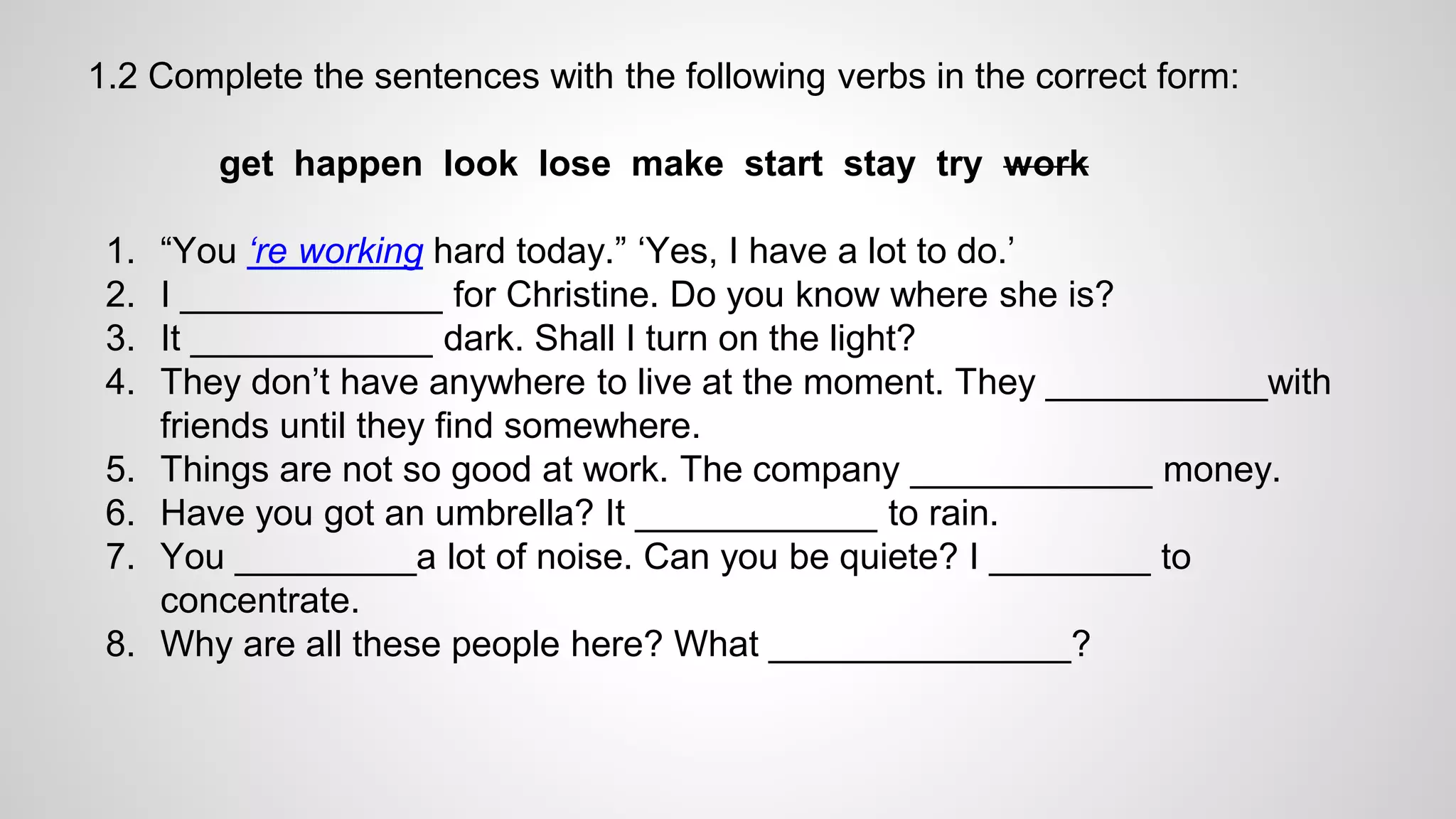 The present continuous | PPT