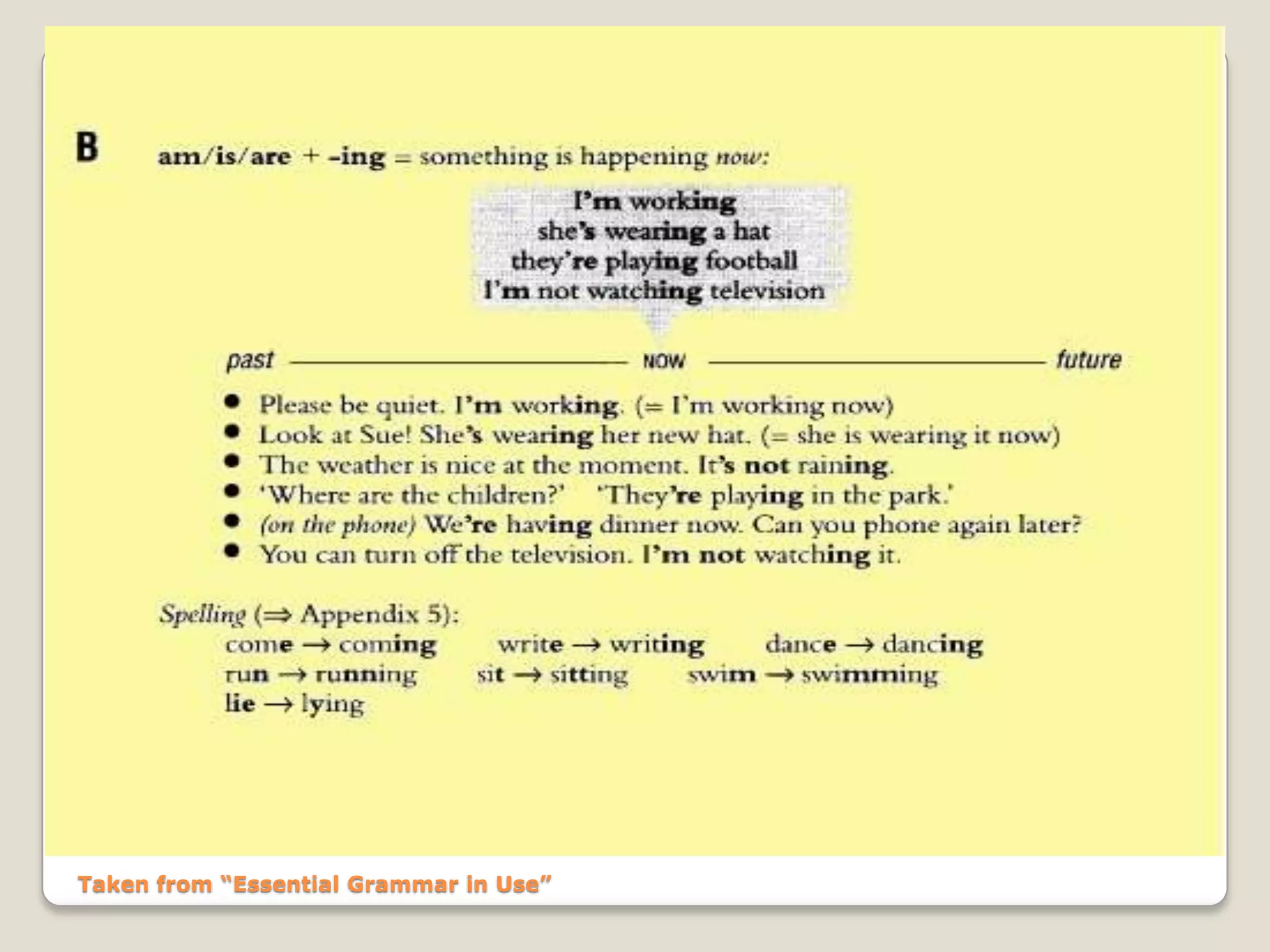 The present continuous presentation | PPT