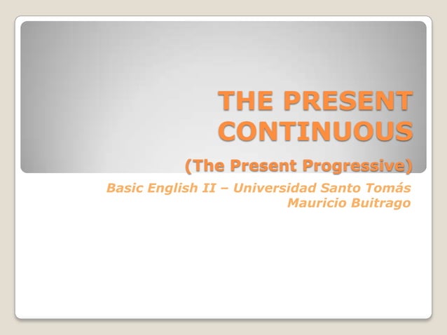 The present continuous presentation | PPTX