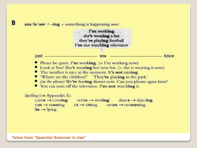 The present continuous presentation | PPTX
