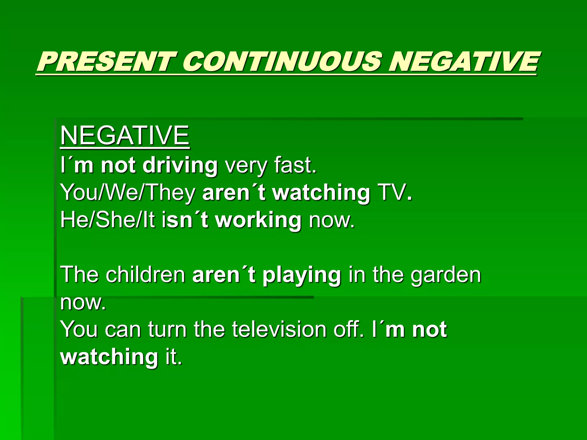 The present continuous | PPT