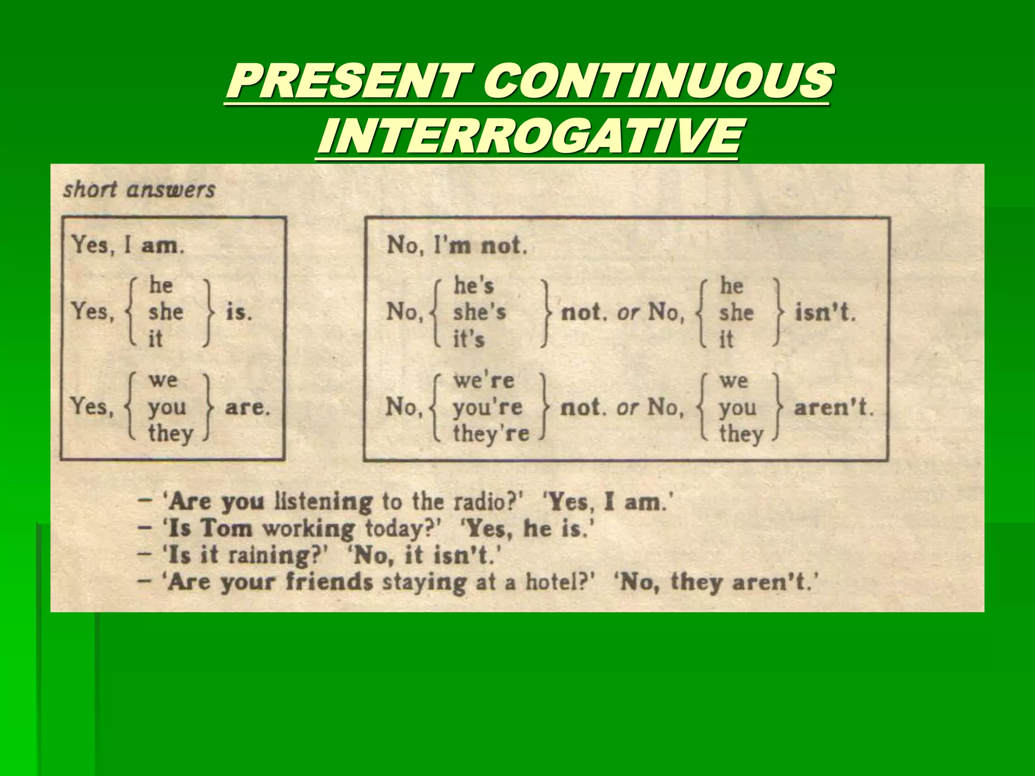 The present continuous | PPT