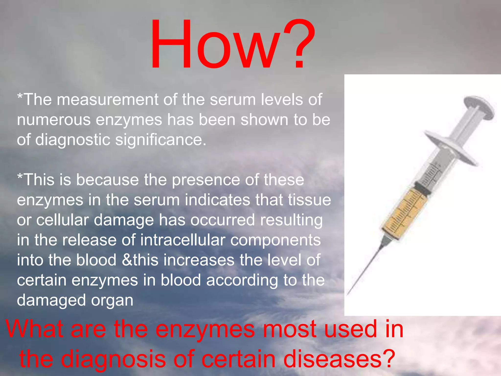 enzymes as diagnostic tools | PPTX | Endocrine and Metabolic Diseases ...
