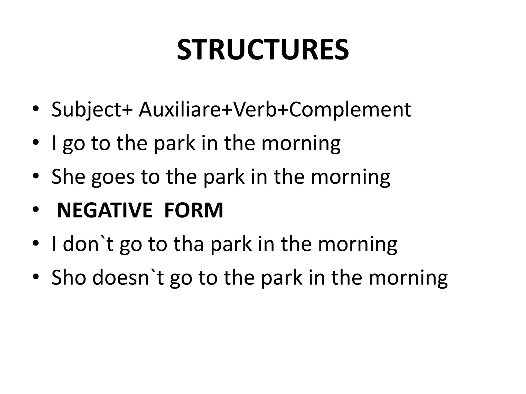 The presente simple.. | PPT