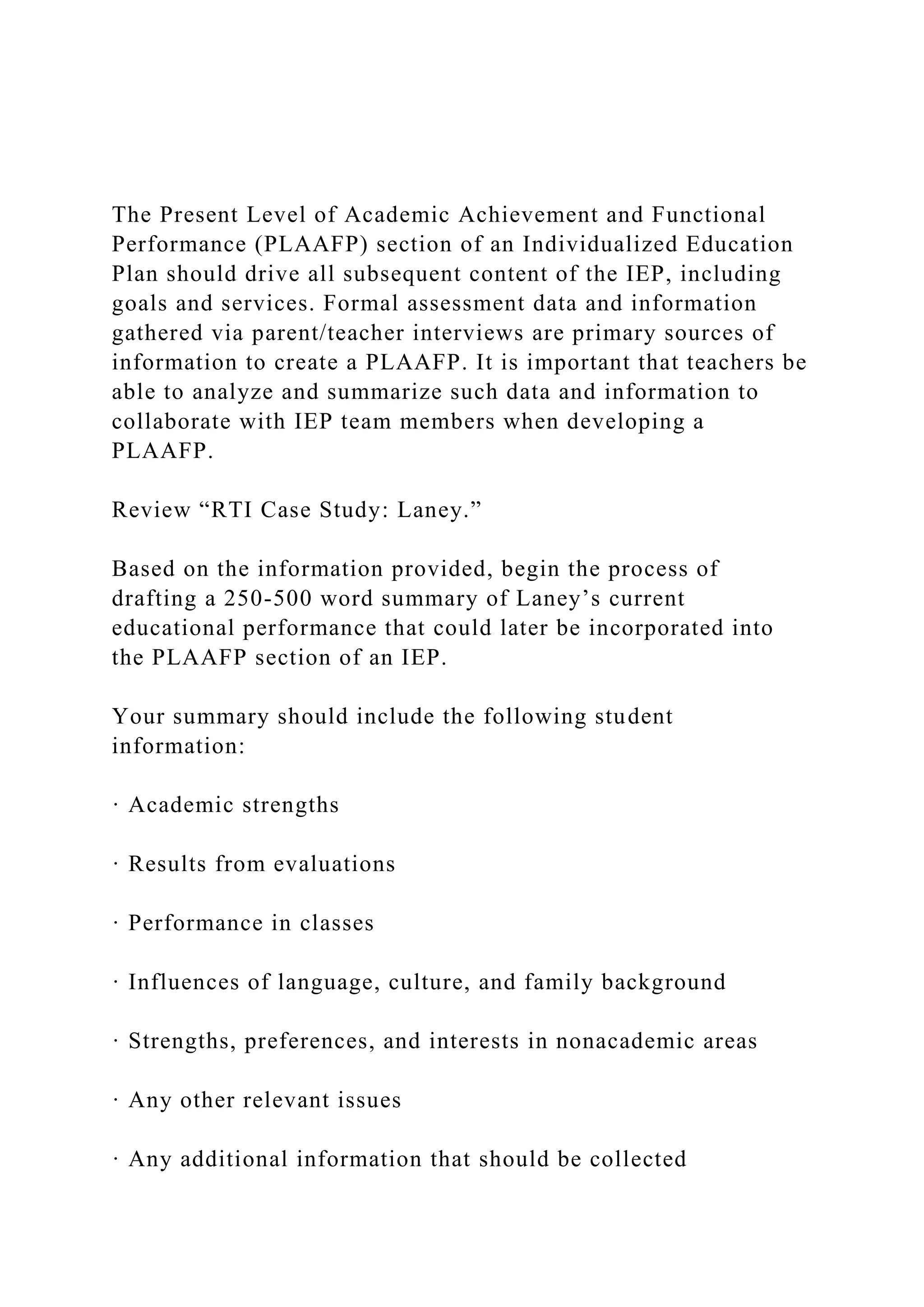 The Present Level of Academic Achievement and Functional Perform.docx