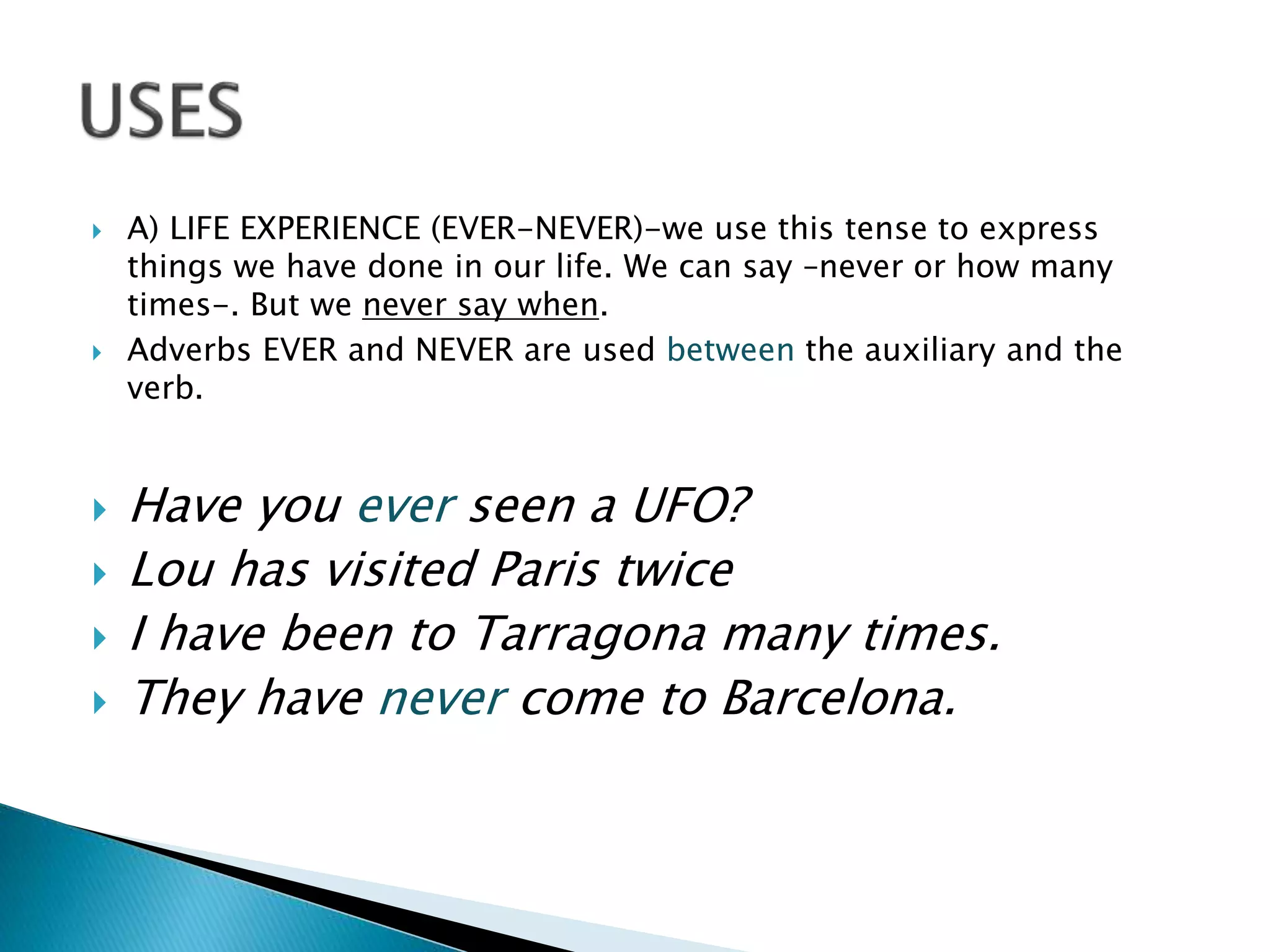 The present perfect | PPTX