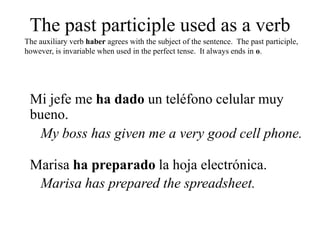 The present perfect indicative | PPT