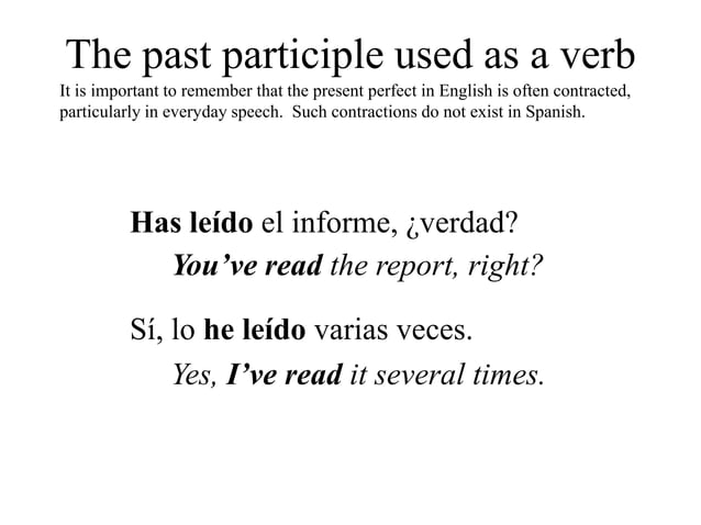 The present perfect indicative | PPTX