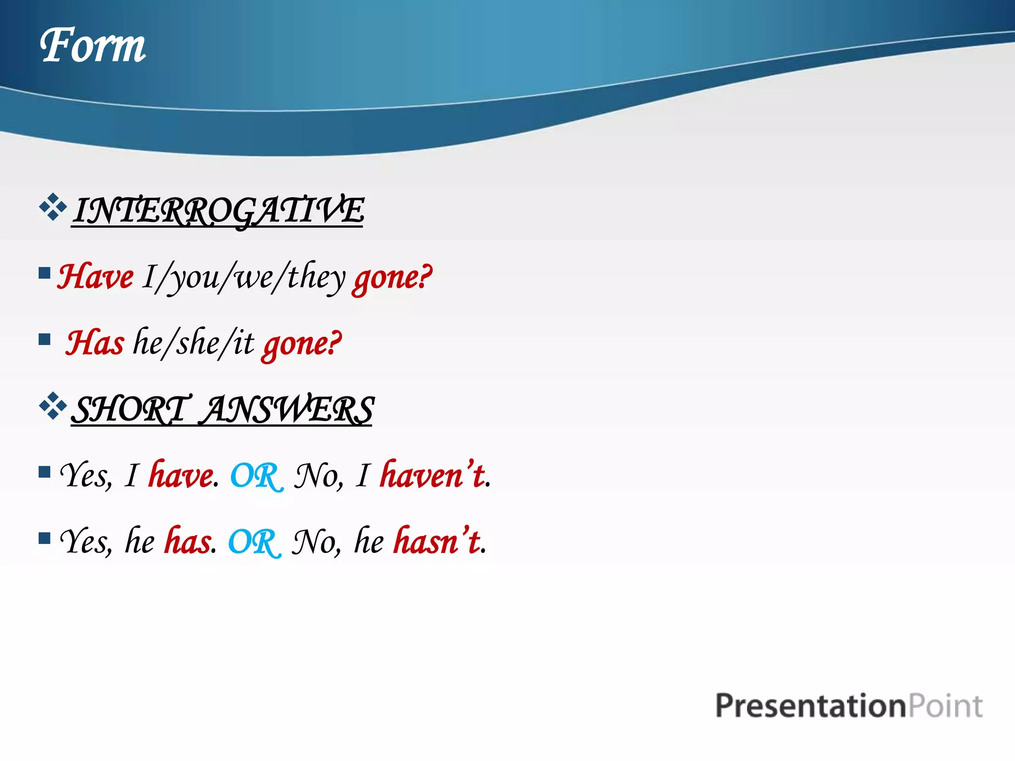 The present perfect tense | PPTX