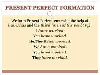 The present perfect tense | PPT