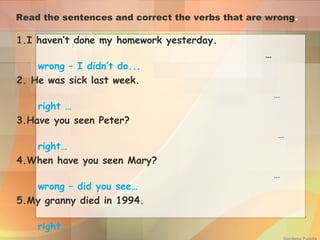 The present perfect tense4 th | PPT