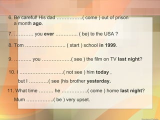 The present perfect tense4 th | PPT