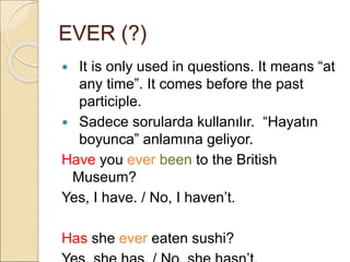 The present perfect tense ever & ever | PPT