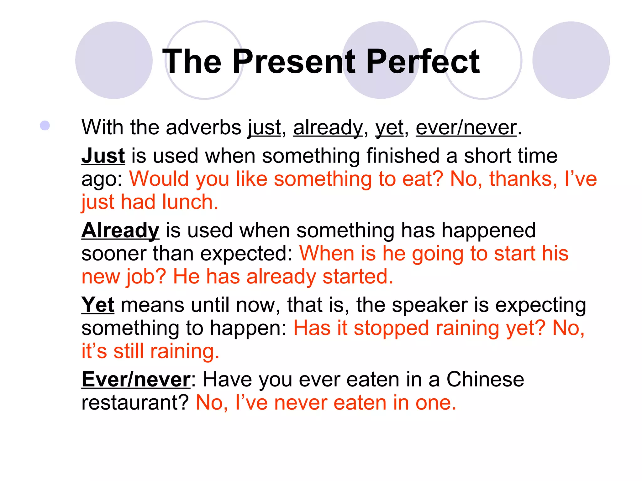 The Present Perfect Vs The Past Simple | PPT