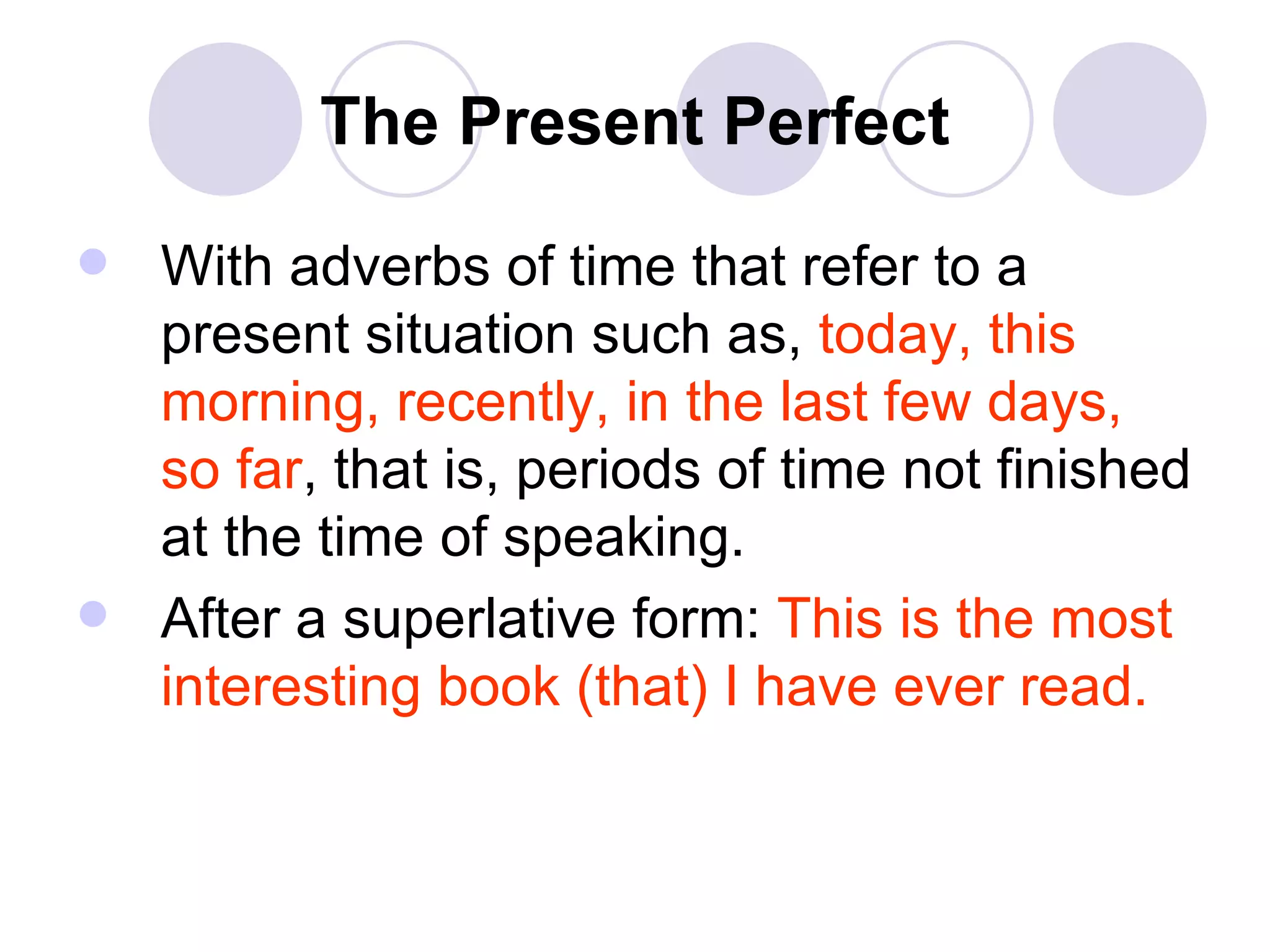 The Present Perfect Vs The Past Simple | PPT