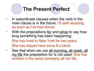 The Present Perfect Vs The Past Simple | PPT