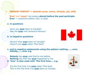 Thepresentperfect with for and since | PPT