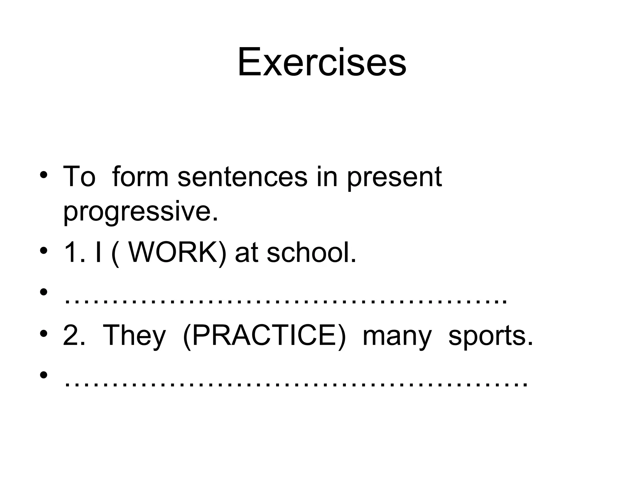 The present progressive tense | PPT