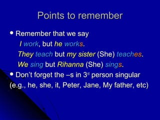 The present simple | PPT