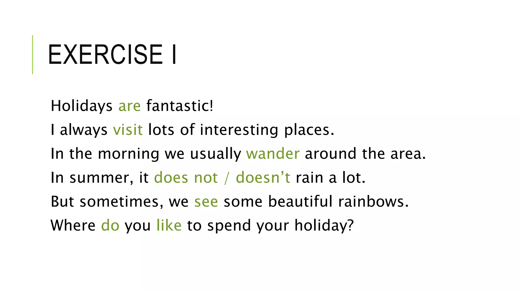 The present simple | PPTX