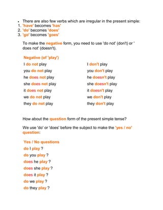 Present Simple Tense.................... | PDF