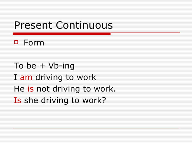 The present tense in english | PPT