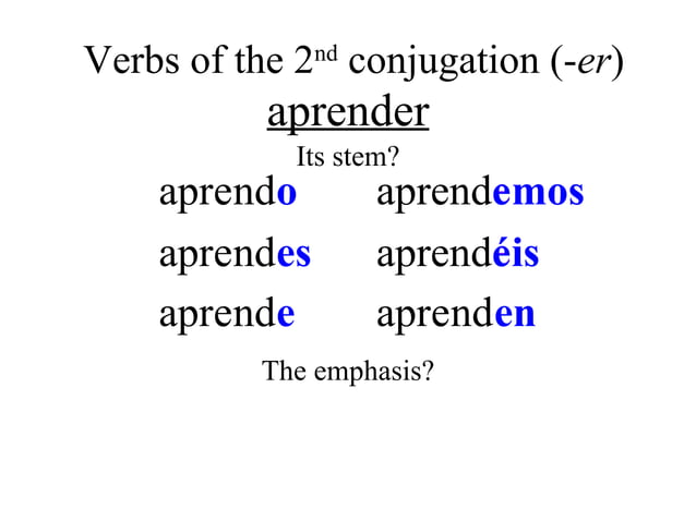 The present tense of regular er and -ir verbs | PPT