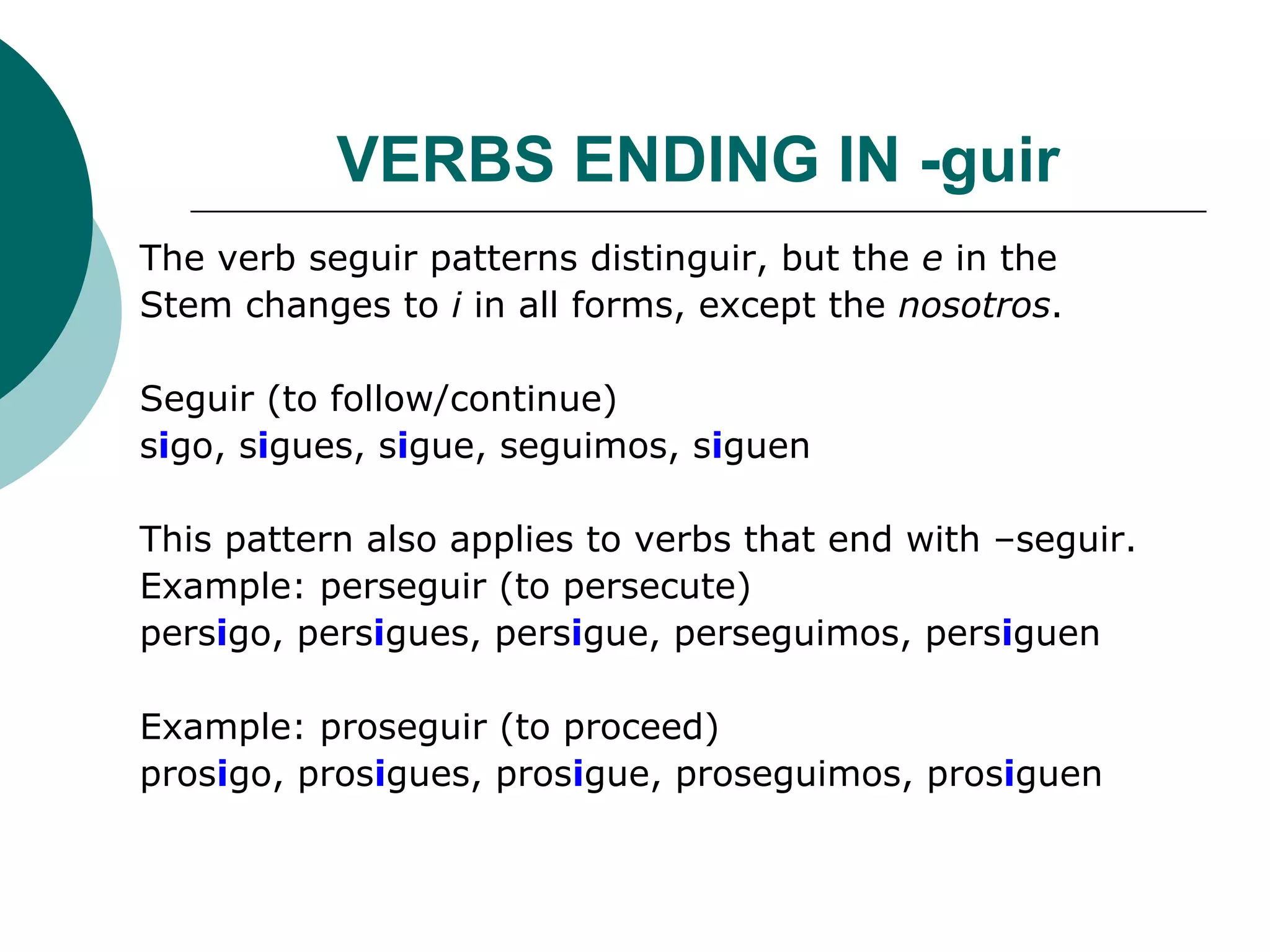 The Present Tense Of Verbs With Spelling Changes & Irregular Verbs | PPT