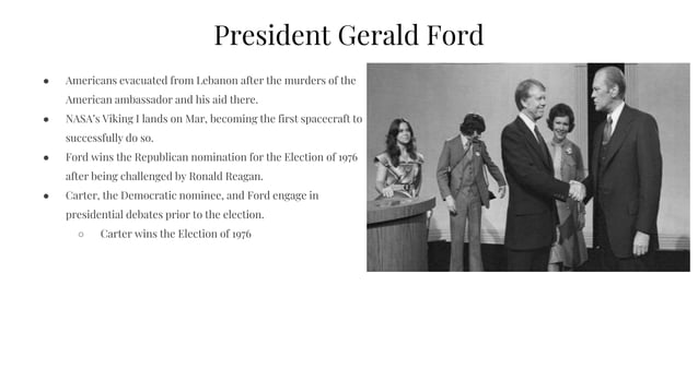The presidencies of Nixon, Ford, Carter | PPT
