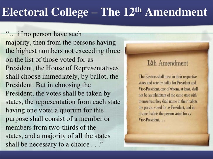 Electoral College – The 12th