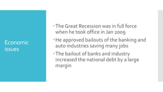 The presidency of barack obama | PPTX