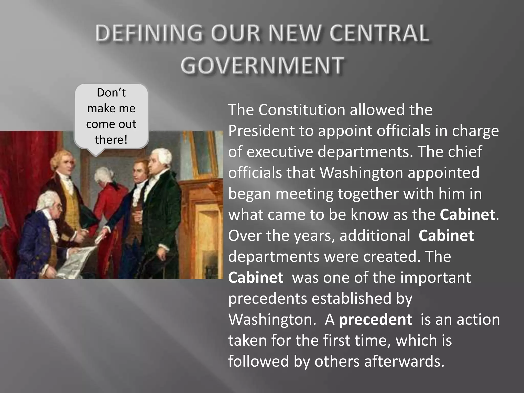 The presidency of george washingtion ppt for notes | PPT