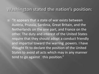 The presidency of george washingtion ppt for notes | PPTX