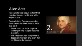 The presidency of john adams | PPTX
