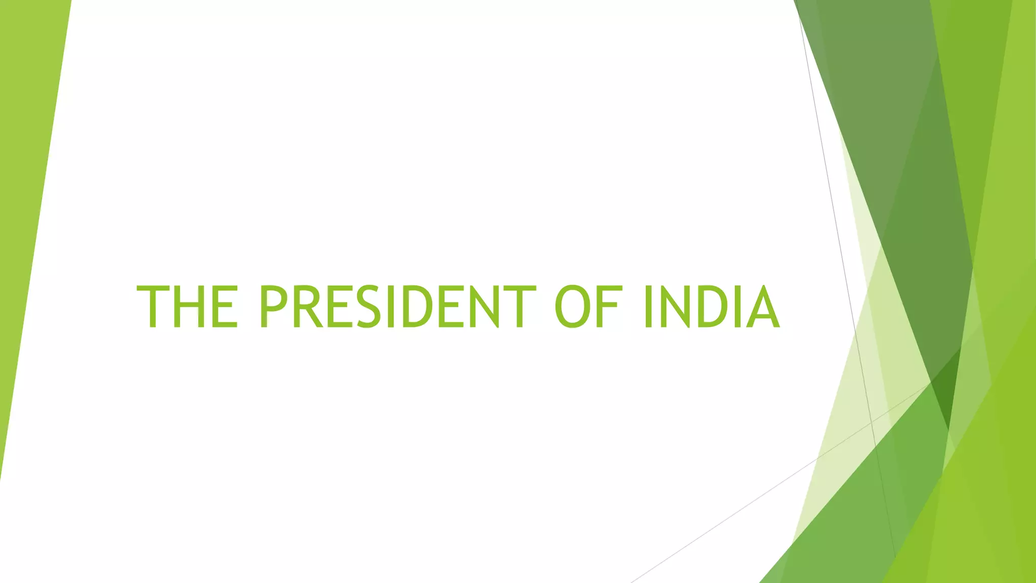 The president of india | PPTX